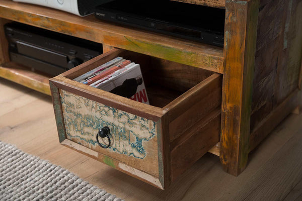 Reclaimed recycled wood tv cabinet for modern home 2 drawers Furniture Online Buy Wooden Furniture for Every Home Sunrise International