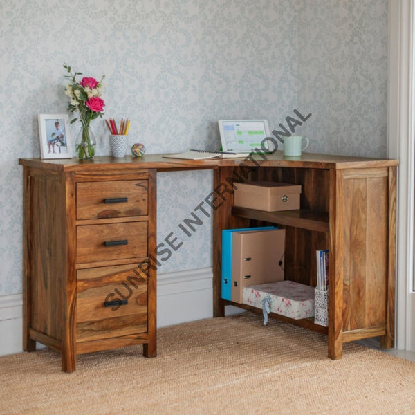 Corner Computer Table Designs Particle Board Corner Computer Desk Grey