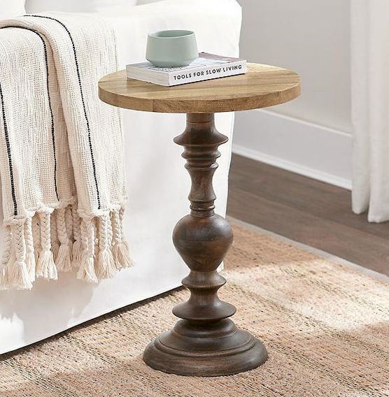 Buy wooden turned leg peg table, end table , Side Lamp Table online ...