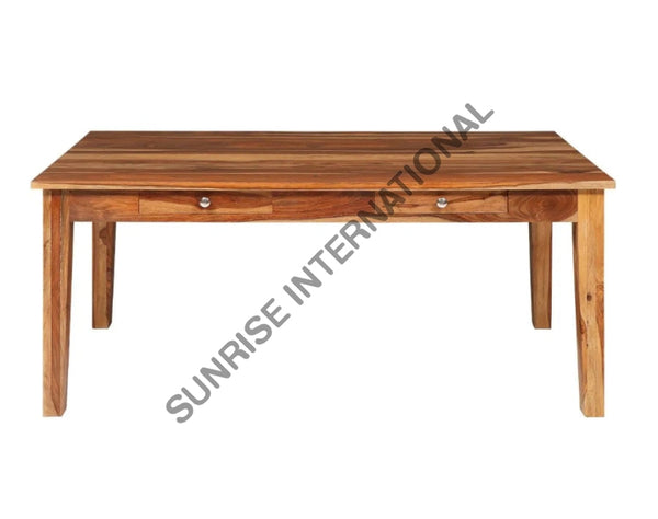 buy solid wooden dining table set with storage drawer online india ...